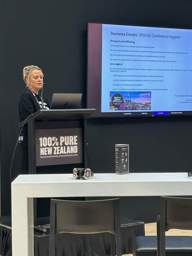 Barry Neame was at the Air NZ stand at AIME 2024 taking in some ...